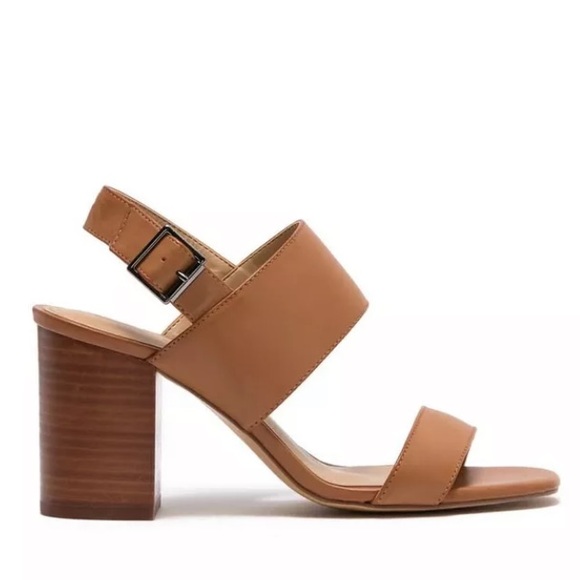 14th & Union | Shoes | 4th Union Meren Block Heel Tan Faux Leather ...